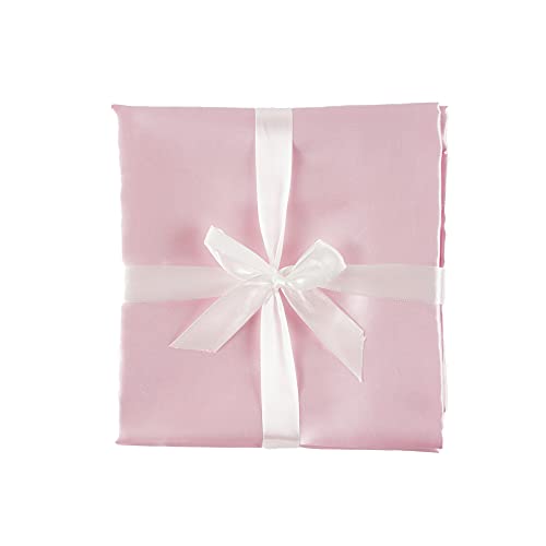 Heavens Cuddles Double Sided Pure Satin Baby Blanket (Pink) 48"x36"