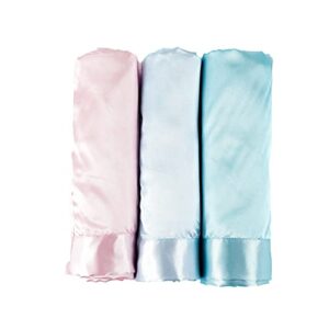 Heavens Cuddles Double Sided Pure Satin Baby Blanket (Pink) 48"x36"