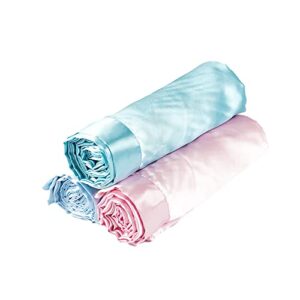 Heavens Cuddles Double Sided Pure Satin Baby Blanket (Pink) 48"x36"