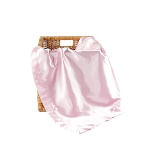 Heavens Cuddles Double Sided Pure Satin Baby Blanket (Pink) 48"x36"