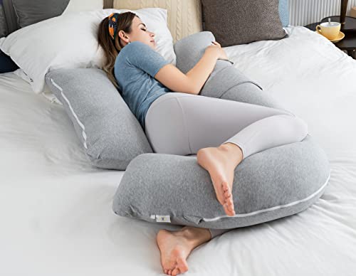 INSEN Pregnancy Pillow,Maternity Body Pillow for Sleeping,H Shaped Body Pillow for Pregnant Women