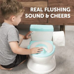 Real Feel Potty with Wipes Storage, Transition Seat & Disposable Liners - Realistic Toilet - Easy to Clean & Assemble - Jool Baby (Aqua)