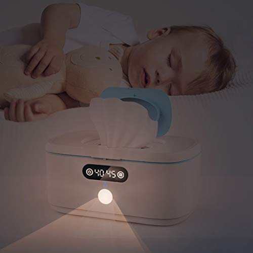 Bellababy Wipe Wamer for Vehicle and Home Use, Baby Wet Wipes Dispenser and Diaper Wipe Warmer with Night Light,Temperature Display,No Need Water and Sponge