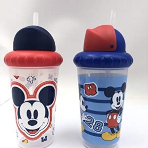 Disney Cudlie Baby Boy Mickey Mouse 10 oz Pack of 2 Sippy Cups with Straw & Easy Close Lid