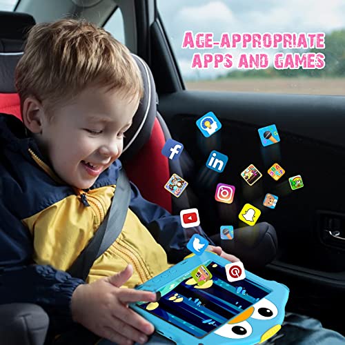 Kids Tablet 7inch Tablet for Kids Android 10 Toddler Tablet Eye Protection 32GB Kids APP Preinstalled Learning Tablet WiFi Education Dual Cameras with Kid-Proof Case YouTube Netflix Google Play Store