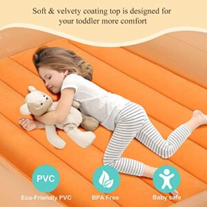 KIDZLIKE Valentines Day Gifts for Kids,Kids Inflatable Travel Bed Portable Air Mattress for Toddlers, Blow up Mattress with Sides