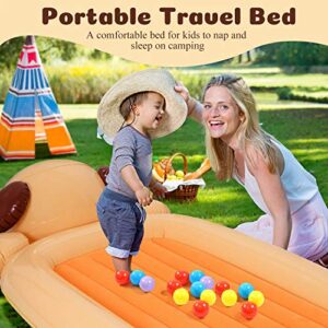 KIDZLIKE Valentines Day Gifts for Kids,Kids Inflatable Travel Bed Portable Air Mattress for Toddlers, Blow up Mattress with Sides