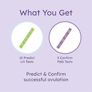 Proov Predict & Confirm Ovulation | Predict The Fertile Window and Confirm Successful Ovulation with one Dual-Hormone Test kit | 15 LH Tests and 5 FDA Cleared PdG Tests | One Cycle Pack