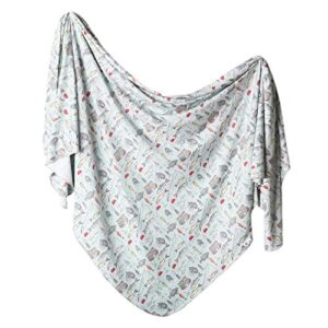 copper pearl large premium knit baby swaddle receiving blanket trout