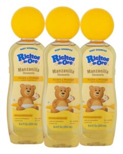 ricitos de oro chamomile manzanilla, baby shampoo, hypoallergenic, 3 pack, 8.4 fl oz bottles