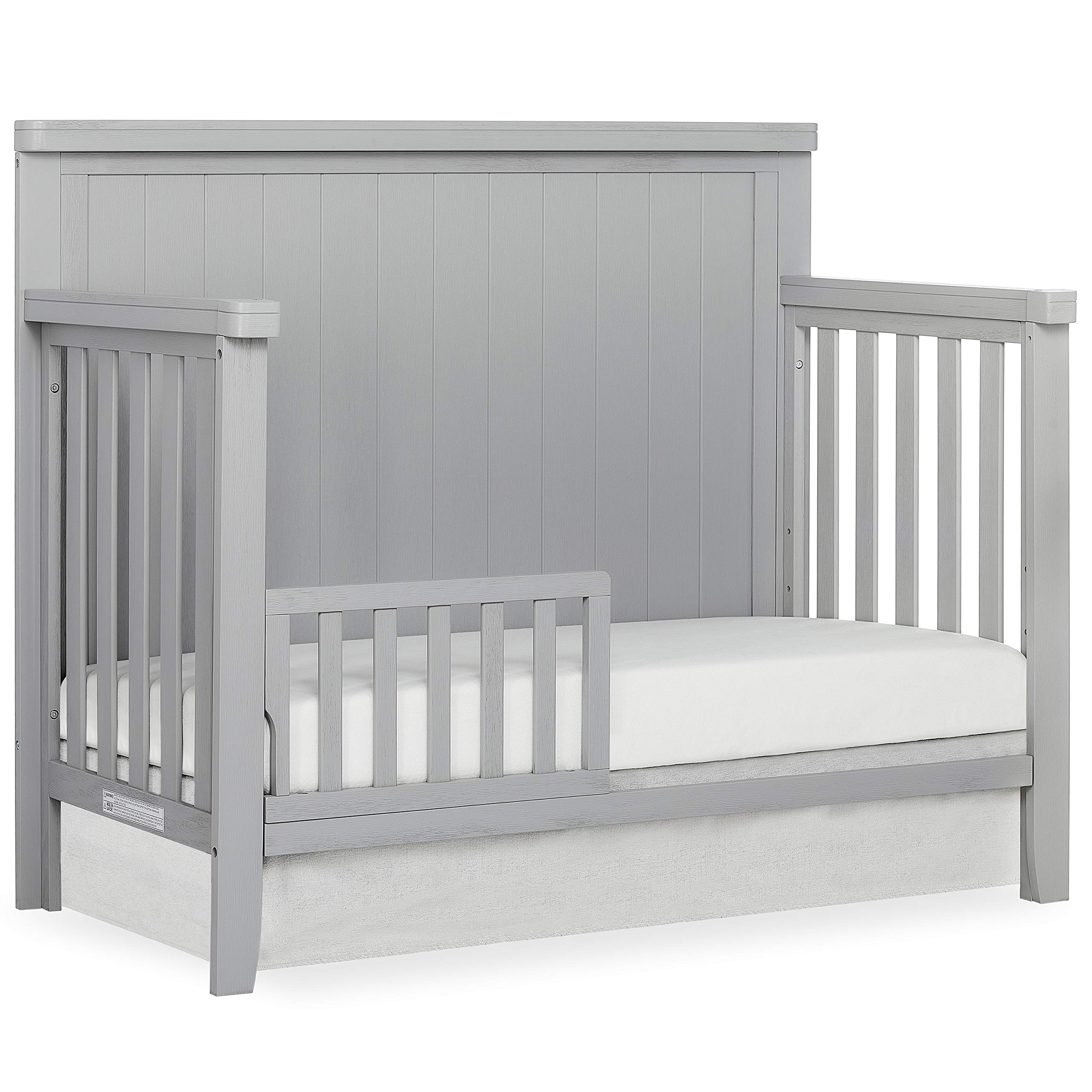 SweetPea Baby Convertible Crib Toddler Guard Rail, Pebble Grey