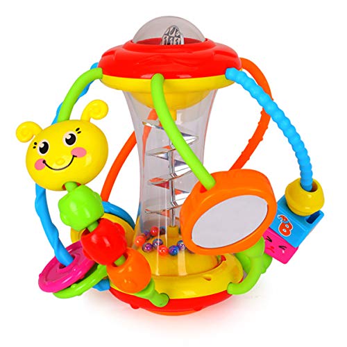 HOLA Baby Toys 6 to 12 Months Baby Toys 0-6 Months, Baby Rattles Activity Ball Infant Toys, Shaker Grab Spin Rattle, Crawling Educational 6 Month Old Baby Toys for 3, 6, 9, 12 Months Baby Boys Girls