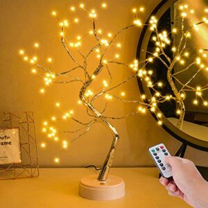 Upgraded Fairy Sparkly DIY Tree Lamp with Multifunction Remote Control, Spirit Artificial Bonsai Tree Night Lights, for Lighting Bedrooms Desktop Christmas Party (20”/108 Warm White Led)