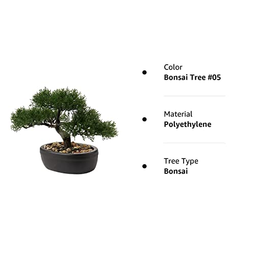 Artificial Bonsai Tree Juniper Faux Plants Indoor Small Fake Plants Decor with Ceramic Pots for Home Table Office Desk Bathroom Shelf Bedroom Living Room Farmhouse Decorations