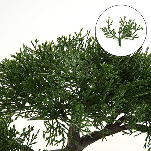 Artificial Bonsai Tree Juniper Faux Plants Indoor Small Fake Plants Decor with Ceramic Pots for Home Table Office Desk Bathroom Shelf Bedroom Living Room Farmhouse Decorations