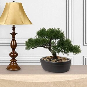 Artificial Bonsai Tree Juniper Faux Plants Indoor Small Fake Plants Decor with Ceramic Pots for Home Table Office Desk Bathroom Shelf Bedroom Living Room Farmhouse Decorations