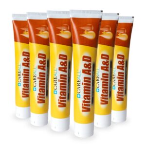 (6 tubes) careall 4oz vitamin a&d ointment with lanolin diaper rash and skin protectant