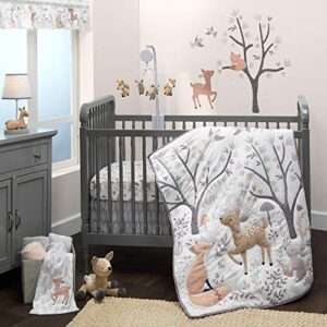 bedtime originals 3 piece crib bedding set, deer park, multicolor