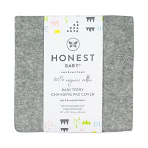 HonestBaby unisex baby Organic Cotton Changing Pad Cover and Toddler Sleepers, Gray Heather, One Size US