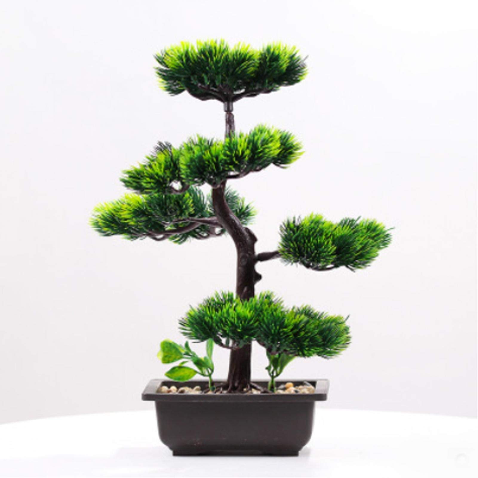 Artificial Plants Bonsai Pine Tree,Potted Plant Ornament Bonsai Plastic Simulation Bonsai DIY Decorative Bonsai Desk Display Fake Tree Living Room Garden Decoration Decor