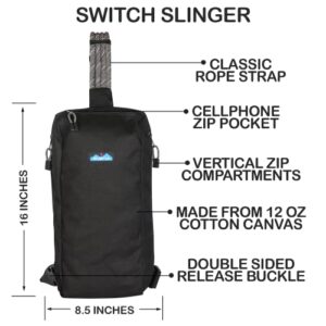 KAVU Switch Slinger Rope Pack Crossbody Rucksack - Black