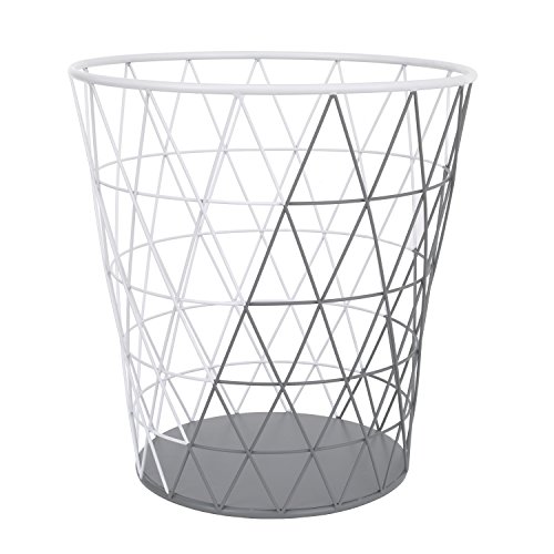 NoJo Wire Clothes Hamper - Gray, White