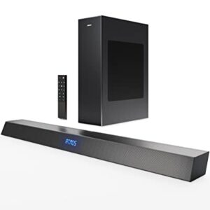 PHILIPS Bluetooth Sound bar for tv, Dolby Atmos Soundbar with Wireless Subwoofer 2.1-Channel Surround Sound System Home Theater Audio Speakers, DTS Play-Fi, Amazon Echo, AirPlay 2,Compatible TAB8405