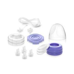 lansinoh breast pump spare parts bundle, includes four duckbill valves and other replacement parts for lansinoh double electric breast pumps