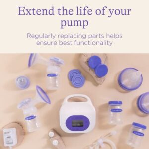 Lansinoh Breast Pump Spare Parts Bundle, Includes Four Duckbill Valves and Other Replacement Parts for Lansinoh Double Electric Breast Pumps