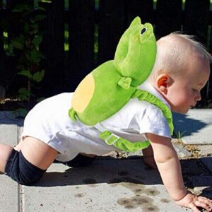 Toddler Baby Head Protection & Baby Knee Pads for Crawling and Walking (Green Frog)