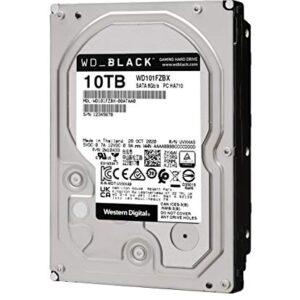 WD_BLACK Western Digital 10TB WD Black Performance Internal Hard Drive HDD - 7200 RPM, SATA 6 Gb/s, 256 MB Cache, 3.5" - WD101FZBX