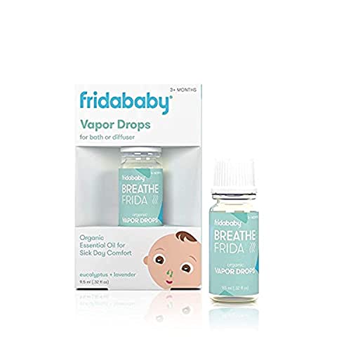 Frida Baby 3-in-1 Humidifier with Diffuser and Nightlight & Natural Sleep Vapor Bath Drops for Bedtime Wind Down by Frida Baby, White & Breathefrida Vapor Bath Drops