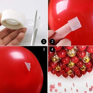 AK1980 1500 Glue Points Balloon Dot Glue Sticker, 6 Rolls Non-Liquid Glue Removable Craft Adhesive Point Tape for Party Arts DIY Balloon Decorations