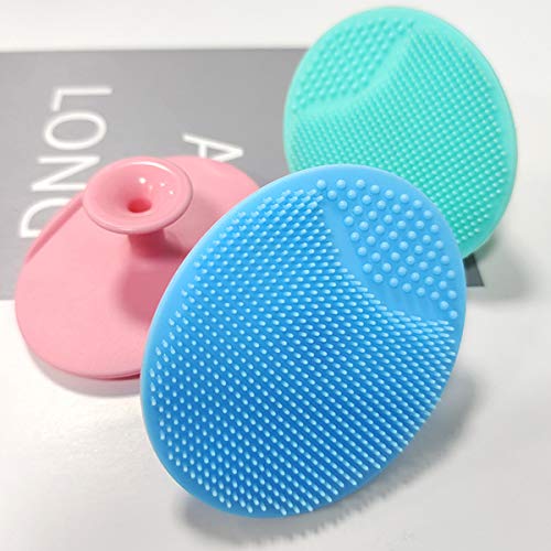 Baby Bath Brush, Cradle Cap Silicone Massage Scrubbers Exfoliator | The SkinSoother Baby Essential for Dry Skin, Eczema (Small-4PCS)