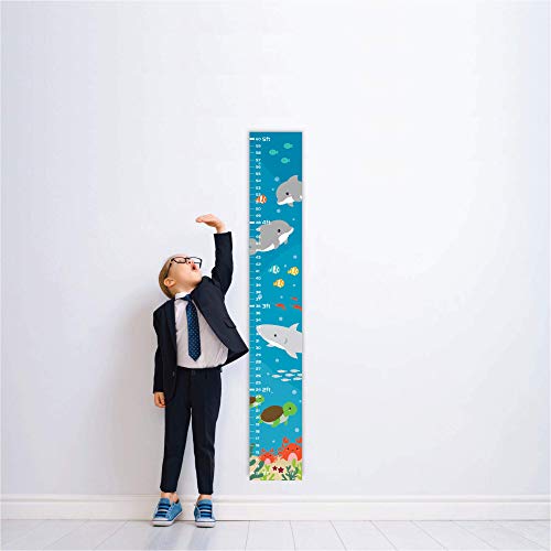 Ocean Wall Sticker Growth Chart for Kids, Height Chart for Boys and Girls, Growth Chart Sticker, Growth Chart Decal