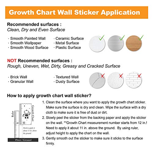 Ocean Wall Sticker Growth Chart for Kids, Height Chart for Boys and Girls, Growth Chart Sticker, Growth Chart Decal