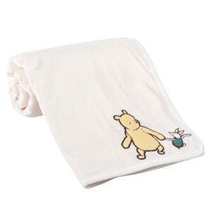 Lambs & Ivy Disney Baby Storytime Pooh Ultra Soft Fleece Baby Blanket - Cream