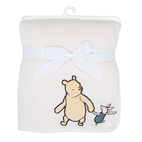 Lambs & Ivy Disney Baby Storytime Pooh Ultra Soft Fleece Baby Blanket - Cream