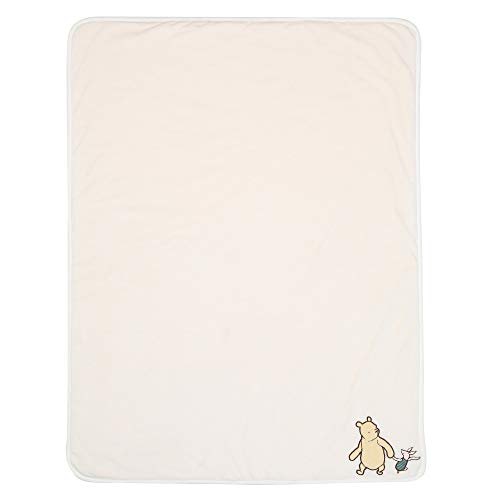 Lambs & Ivy Disney Baby Storytime Pooh Ultra Soft Fleece Baby Blanket - Cream