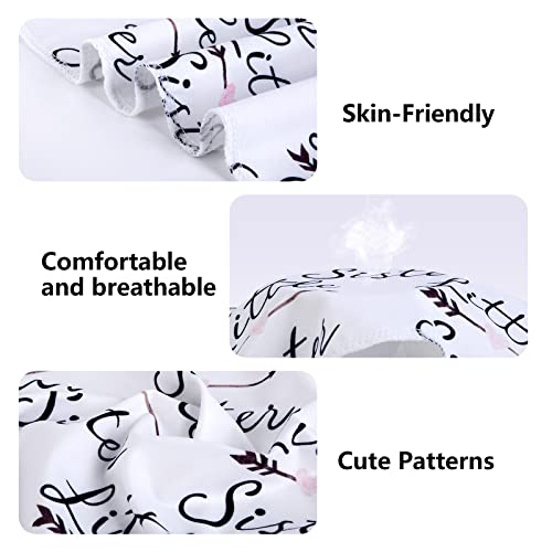 Ultra-Soft Newborn Receiving Blankets, Baby Girl Swaddle Blanket Set with Headband Hat, New Born Hospital Outfit Infant Shower Gift, 0-3 Months, Little Sister