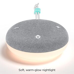 SNOOZ Go - Travel White Noise Sound Machine - Portable, Non-Looping White Noise, Pink Noise, and Fan Sounds Plus Bluetooth Speaker and Night Light - Charcoal