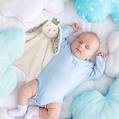 MON AMI Princess Bunny Plush Lovie, Security Blankie, Blanket, Super Soft and Cuddly, Baby Comforter Toy Blankie Used as Toy or Room Décor |Perfect Party Favor & Birthday Gifts| Cream, 15"