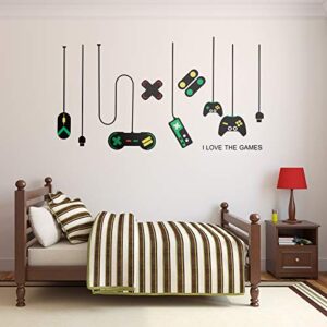 3 Sheets Game Wall Stickers Video Game Wall Decals, Vinyl Gaming Wall Stickers Eat Sleep Game Wall Decal for Boys Kids Men Bedroom Home Playroom (Separated Game Boy Style)