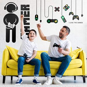 3 Sheets Game Wall Stickers Video Game Wall Decals, Vinyl Gaming Wall Stickers Eat Sleep Game Wall Decal for Boys Kids Men Bedroom Home Playroom (Separated Game Boy Style)