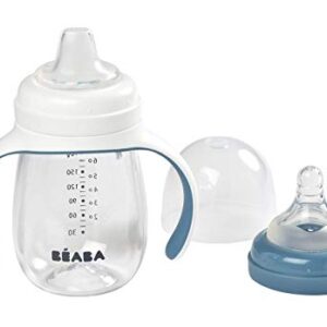 BEABA Fast Baby Bottle Warmer, Baby Food Warmer, (3-in-1) Warm Milk in Just Two Minutes + 2-in-1 Bottle to Sippy Learning Cup