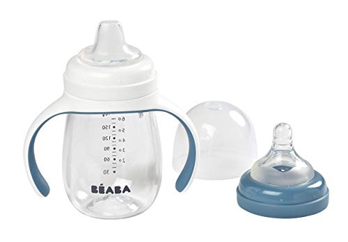 BEABA Fast Baby Bottle Warmer, Baby Food Warmer, (3-in-1) Warm Milk in Just Two Minutes + 2-in-1 Bottle to Sippy Learning Cup