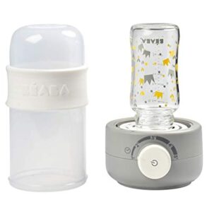 BEABA Fast Baby Bottle Warmer, Baby Food Warmer, (3-in-1) Warm Milk in Just Two Minutes + 2-in-1 Bottle to Sippy Learning Cup