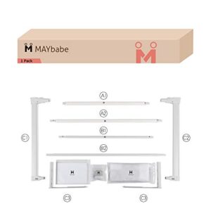 M MAYbabe Bed Rail. Baby Bed Rail. Extra Long and Tall Kids Bed Rail Guard -Bed Guard Rails for King Size 76 inches Wide.(Gray-1 Pack)