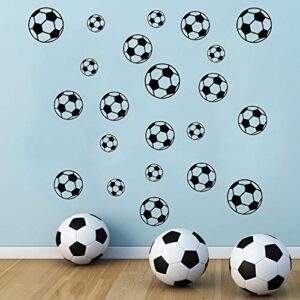 sitake 43 pcs soccer stickers, kids soccer ball stickers decals for kids room, football wall decal sticker vinyl art diy sticker for boys bedroom playroom living room window door decoration