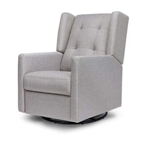 davinci maddox recliner and swivel glider in misty grey, greenguard gold & certipur-us certified